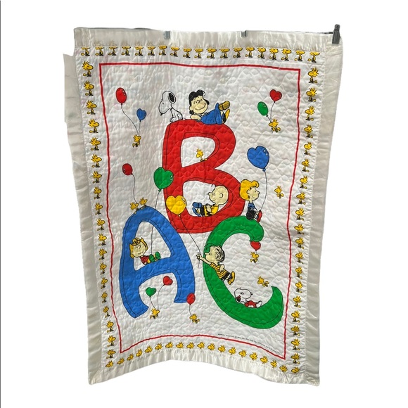 Snoopy | Bedding | Vintage 965 Peanuts Characters Cotton Abc | Poshmark